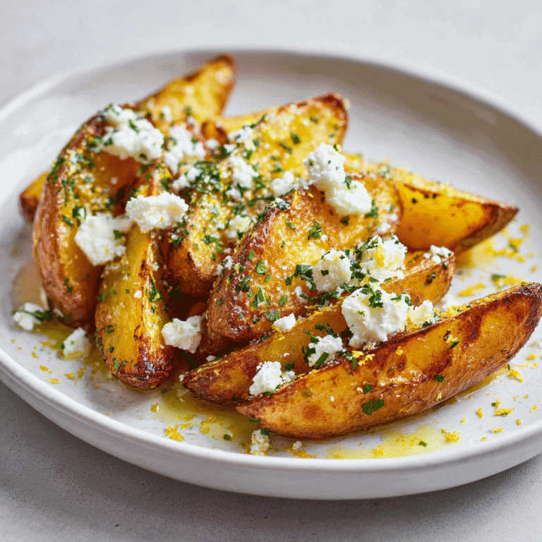 Greek Feta Roast Potatoes: Crispy, Zesty & Flavorful