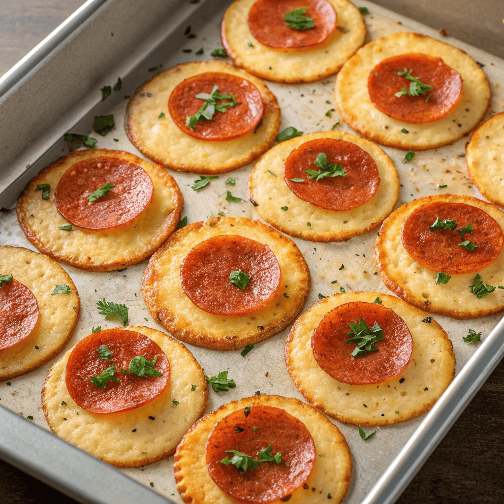 Crispy Pepperoni Cheese Crisps – Low-Carb Keto Snack