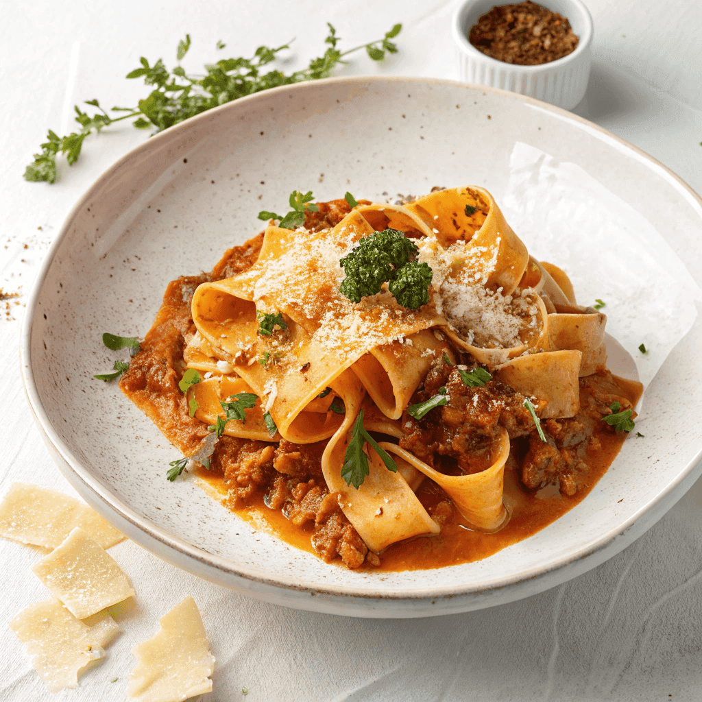 Spicy Calabrian Chili Pappardelle with Sausage & Fennel