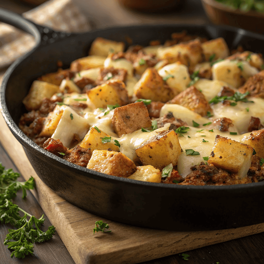 Crispy Four-Cheese Potato Rösti Skillet