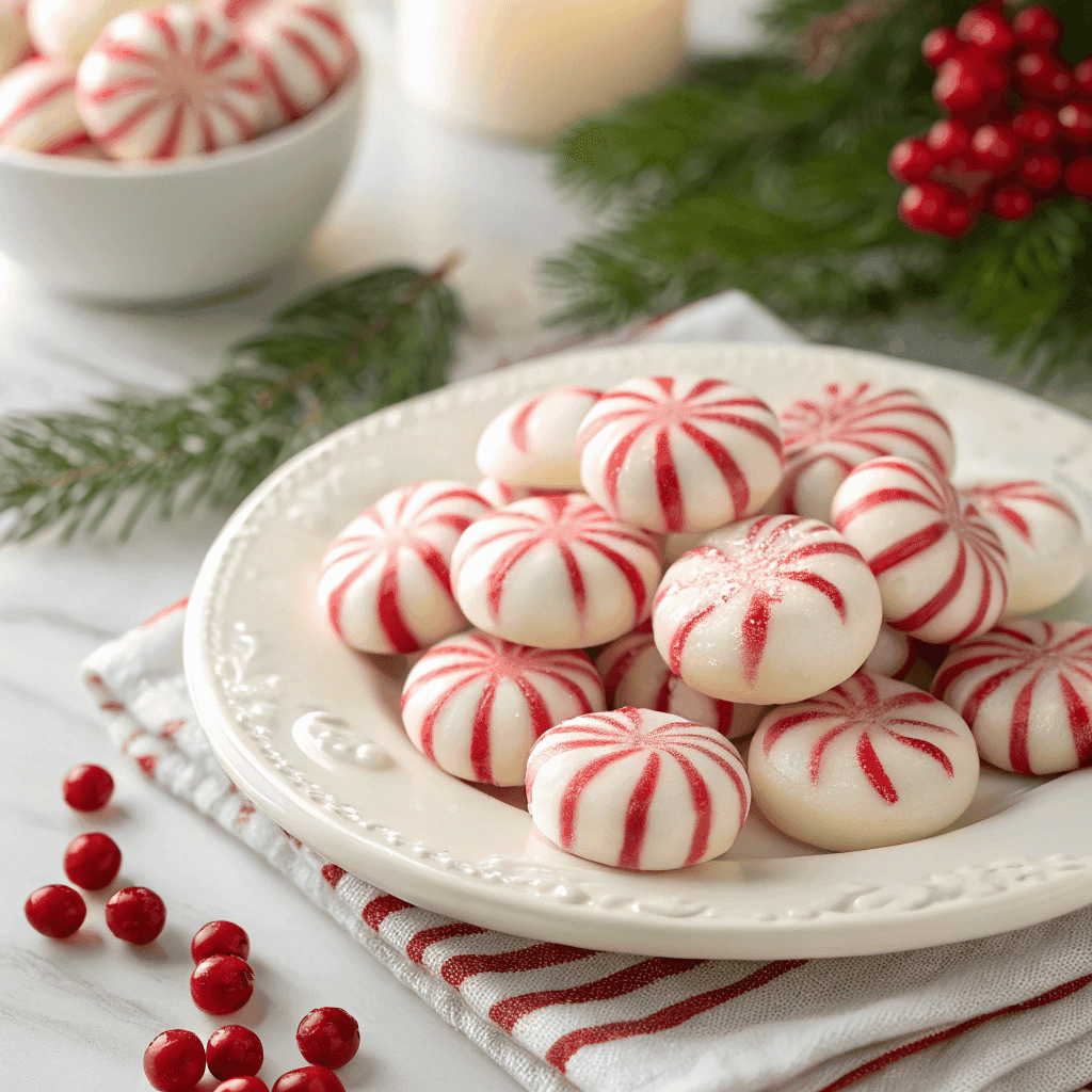 Soft Christmas Peppermints – No-Bake Holiday Candy