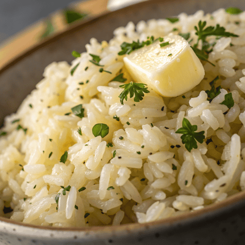 Garlic Butter Rice Recipe | Fluffy, Buttery, Easy Side Dish