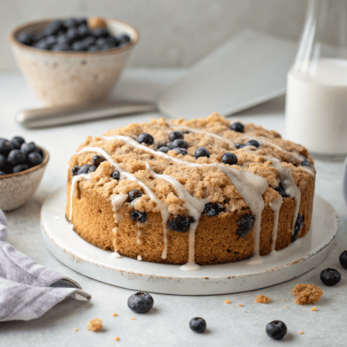 Moist Blueberry Sour Cream Coffee Cake With Streusel