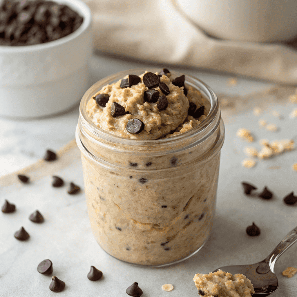 High-Protein Cookie Dough Overnight Oats | Healthy Breakfast